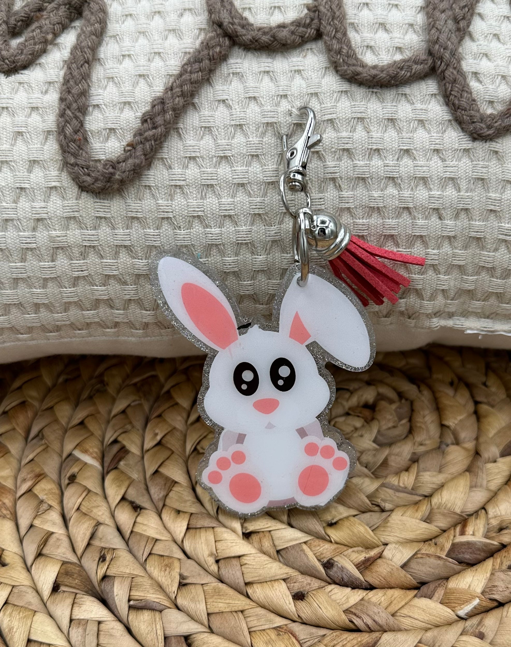 Bunny acrylic Keychain – Bows and Bands by JC